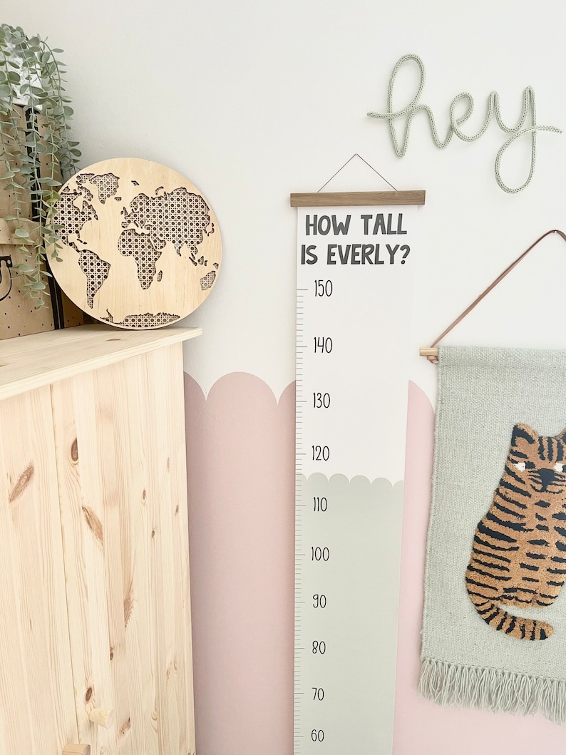 Personalised Canvas Height Chart Growth Chart Scandi - Etsy