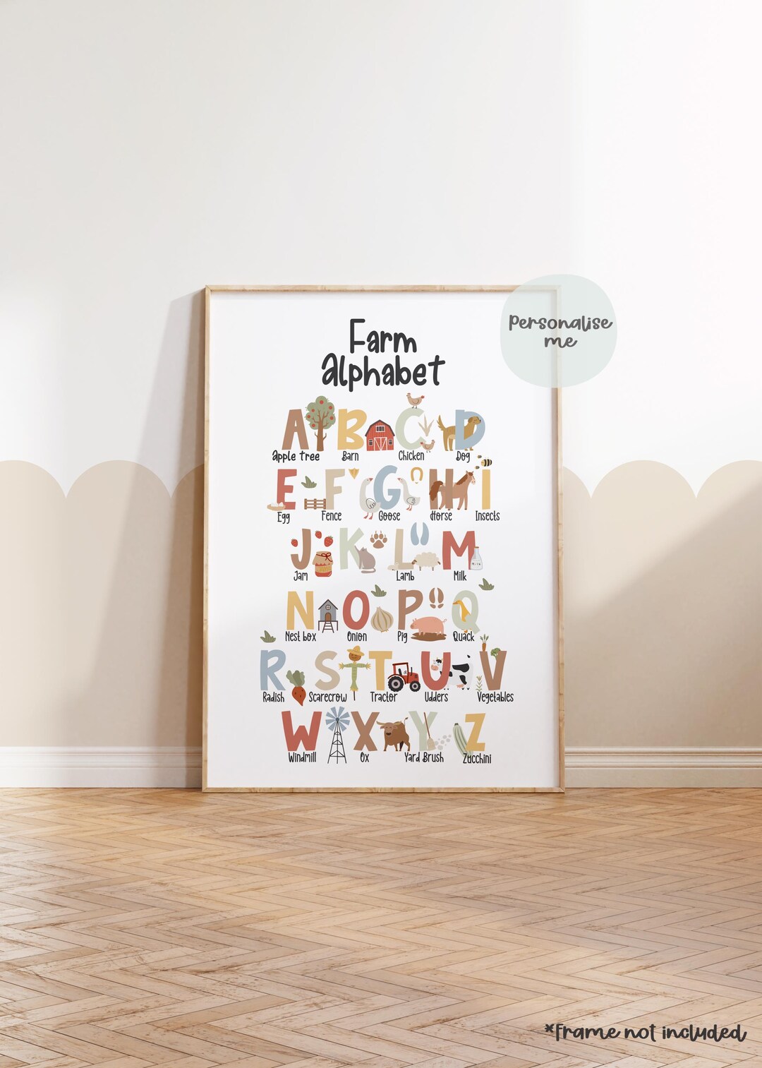 Childrens Farm Prints, Farm Animal Decor, Neutral Nursery, Boys, Farm ...