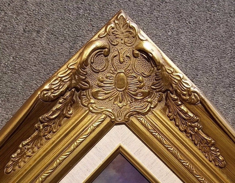 4 Gold Linen French Louis XVI Style Vintage Frame Art - Etsy