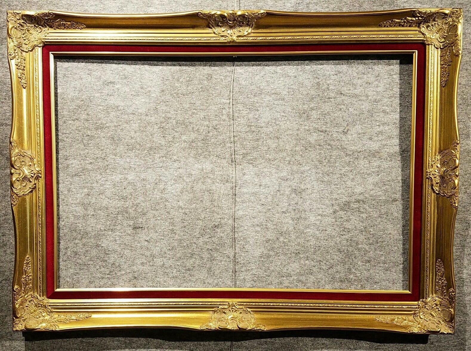 4 Gold With Red Ornate Deluxe Antique Frame Photo Art - Etsy