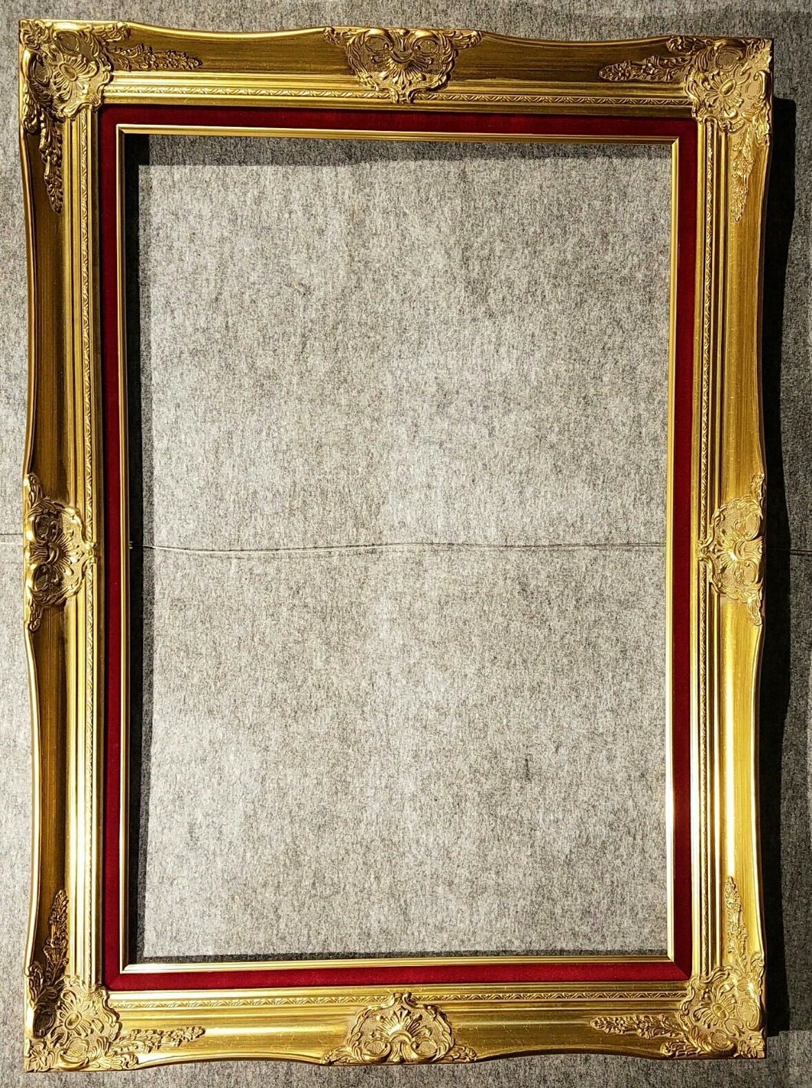 4 Gold With Red Ornate Deluxe Antique Frame Photo Art - Etsy