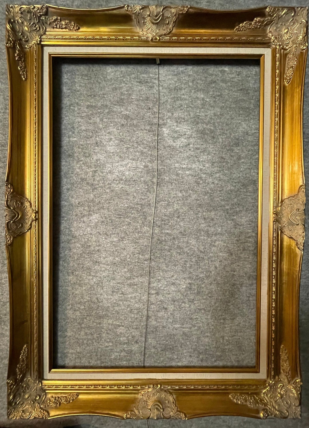 4 Gold Linen French Louis XVI Style Vintage Frame Art Gallery B9GL ...