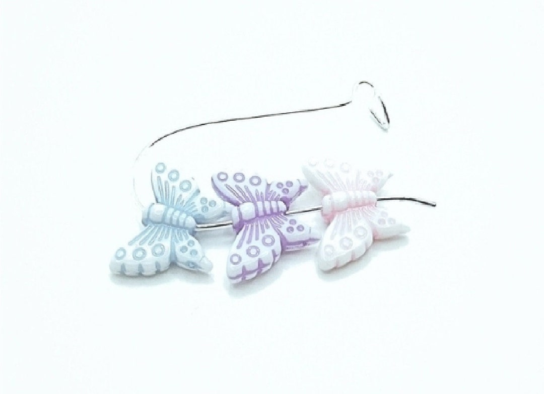 Multi-colored Butterfly Shaped Resin Beads - Etsy