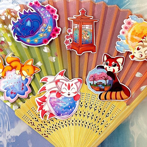 Kawaii Kitsune Fox Sticker Stickers Cute Decal Cut - Etsy
