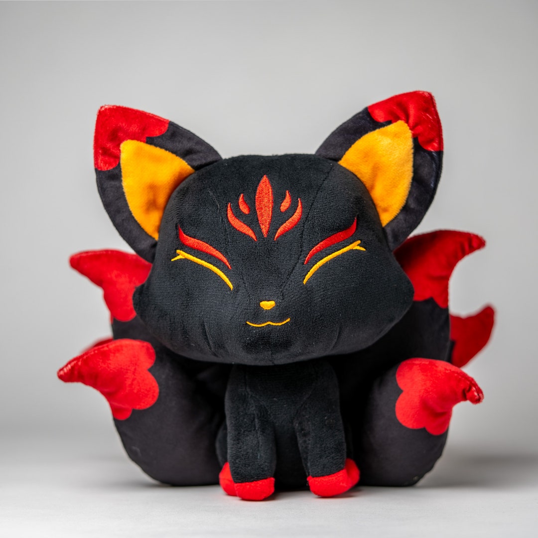 Kawaii Kitsunes Baal Plushie | Cute Kitsune Plushie | Dark Fox Plush ...