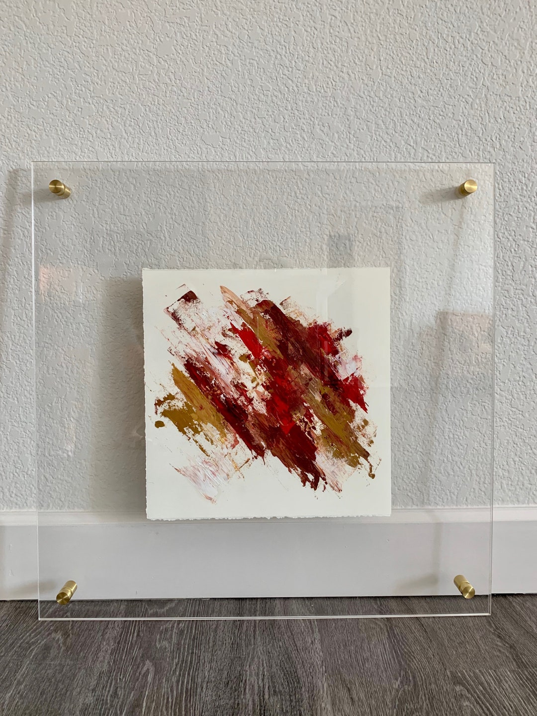 Abstract Oil Painting With Acrylic Floating Frame - Etsy
