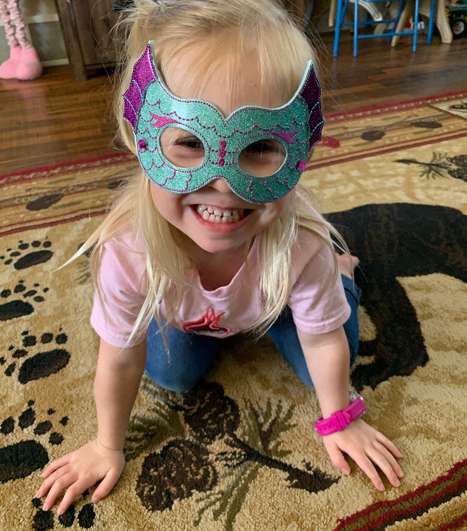 Costume Mask Mermaid Mask Child Mask Vinyl and Felt Mask | Etsy