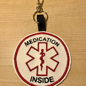 Medication Tag, Medical Info Tag, Medical Info Key Fob, Medication ...