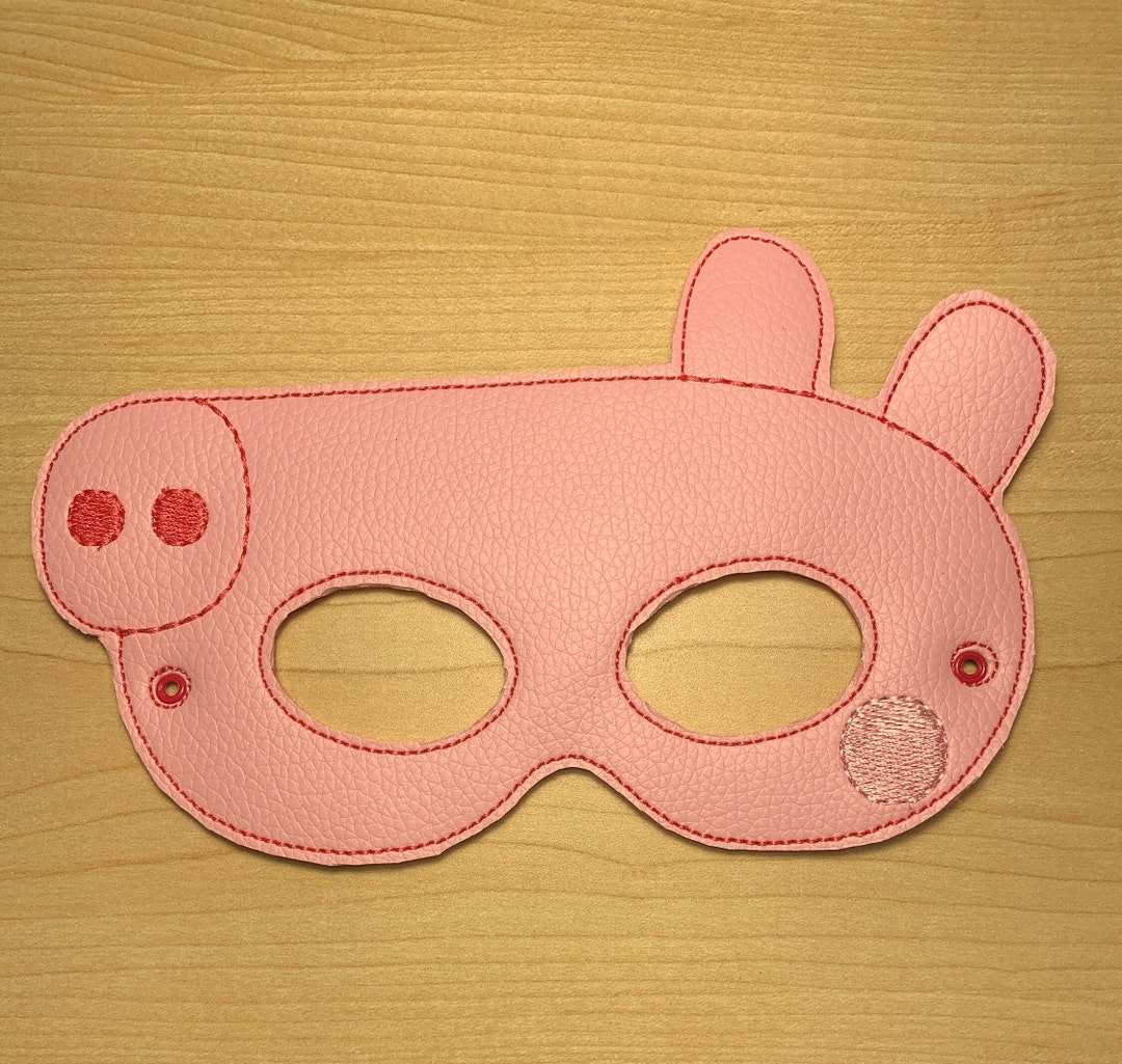 Costume Mask, Embroidered Mask, Child Mask, Pig Mask, Animal Mask ...