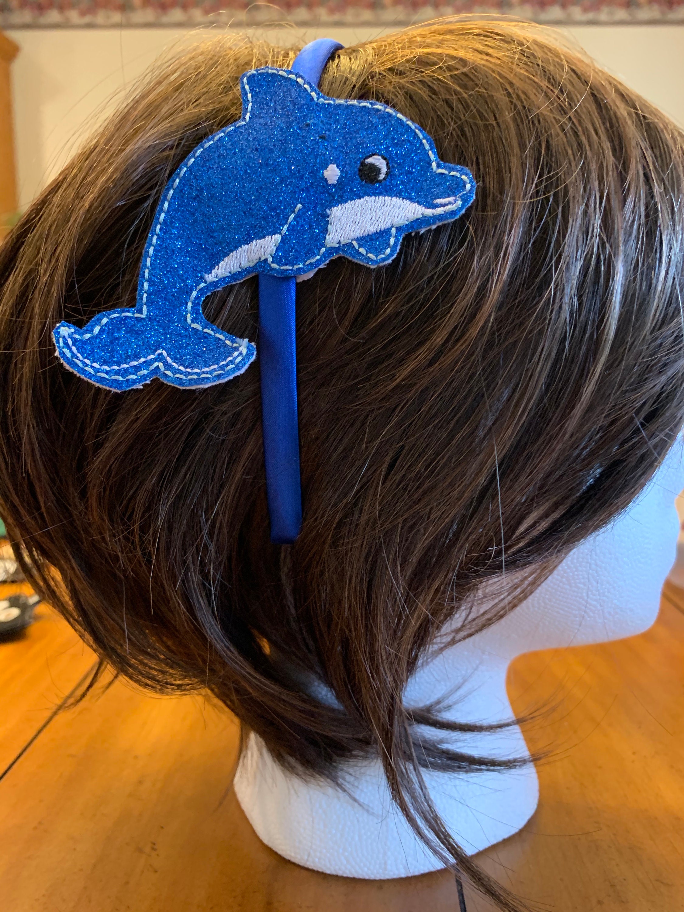 Glittery Dolphin Headband Slider Dolphin Hair Accessory - Etsy Australia