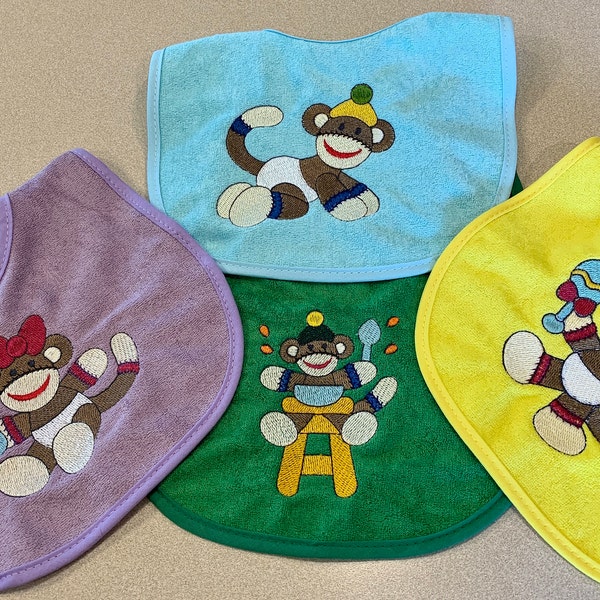 Monkey Bibs - Etsy