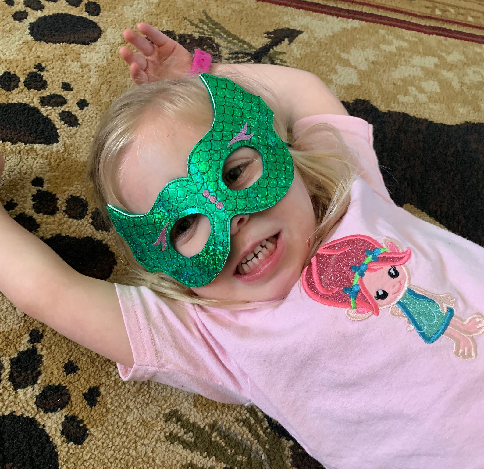 Costume Mask Mermaid Mask Child Mask Vinyl and Felt Mask | Etsy