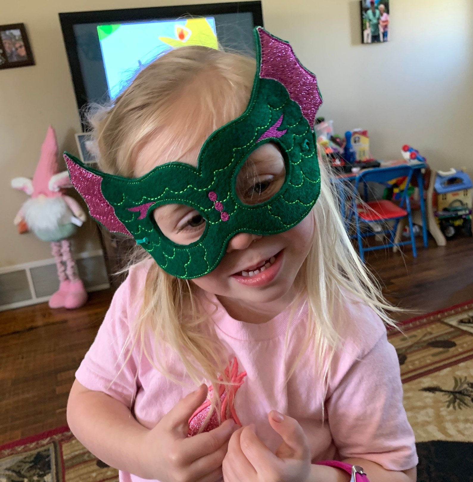 Costume Mask Mermaid Mask Child Mask Vinyl and Felt Mask | Etsy