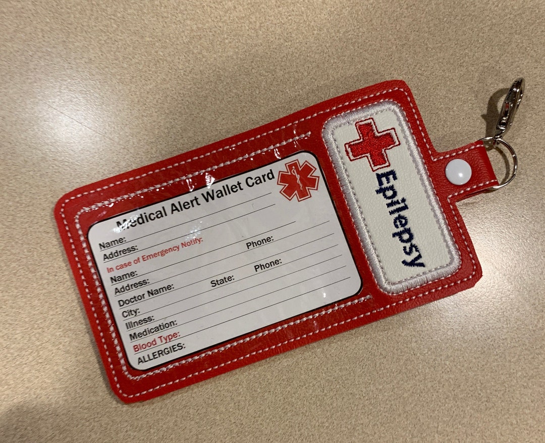 Medical ID Card Holder, Epilepsy Wallet Card Holder, Epilepsy ...