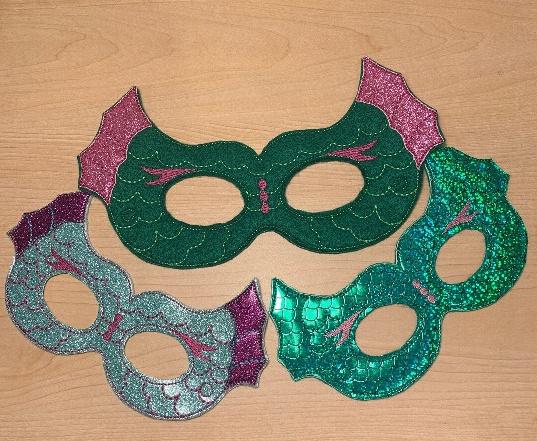 Costume Mask, Mermaid Mask, Child Mask, Vinyl and Felt Mask, Fantasy ...
