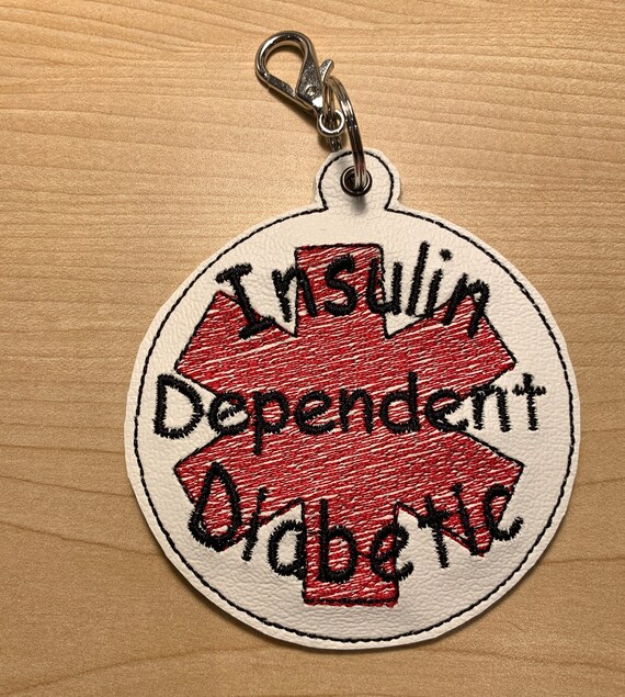 Insulin Dependent Diabetic Medical Alert Tag Medical Alert - Etsy