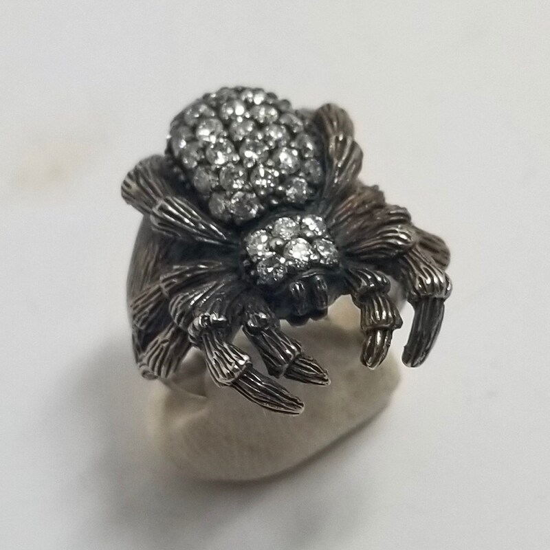 Silver Spider Ring - Etsy