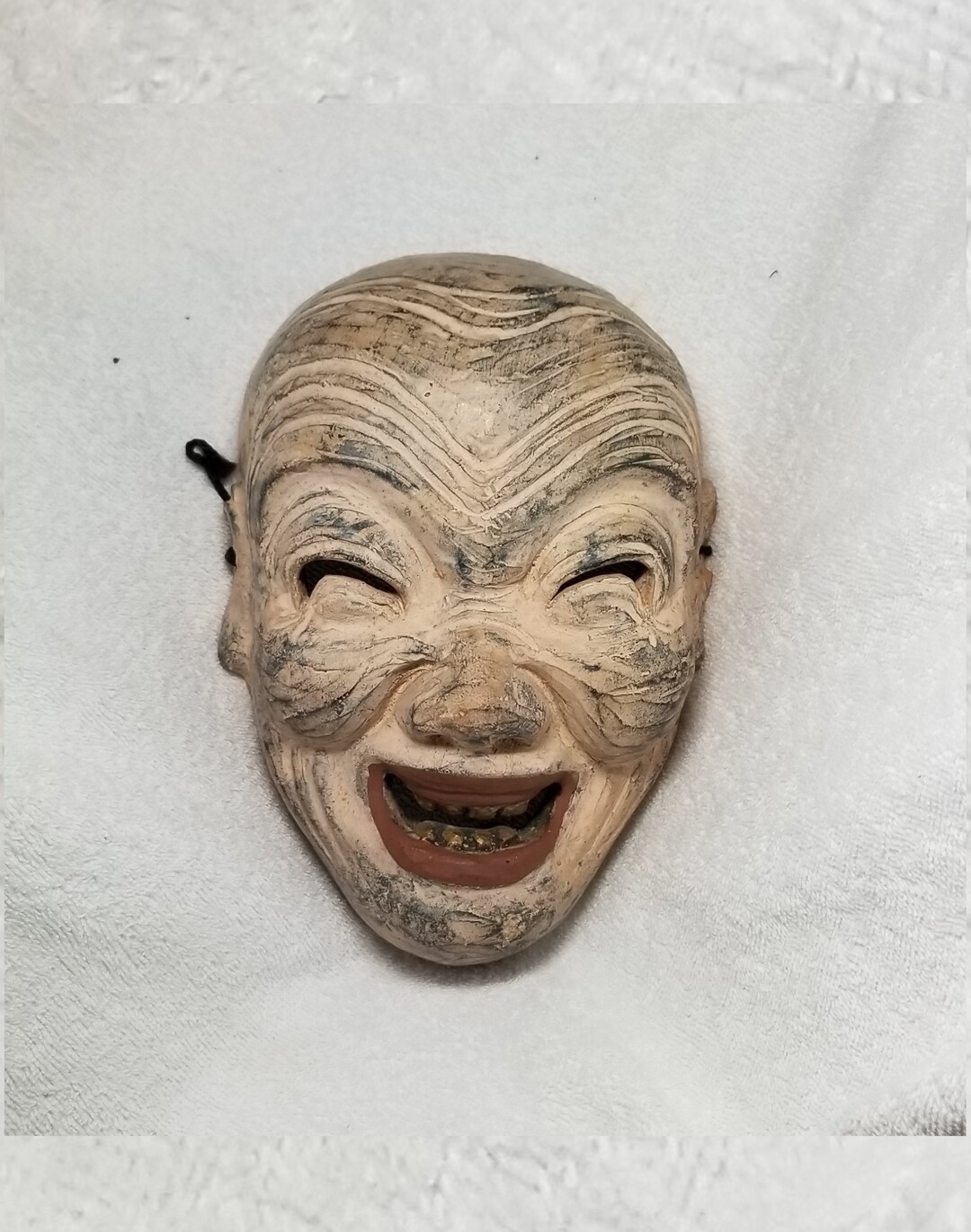 Bald-grinning-man / Demon Mask / Devil Mask / Oddity Display - Etsy
