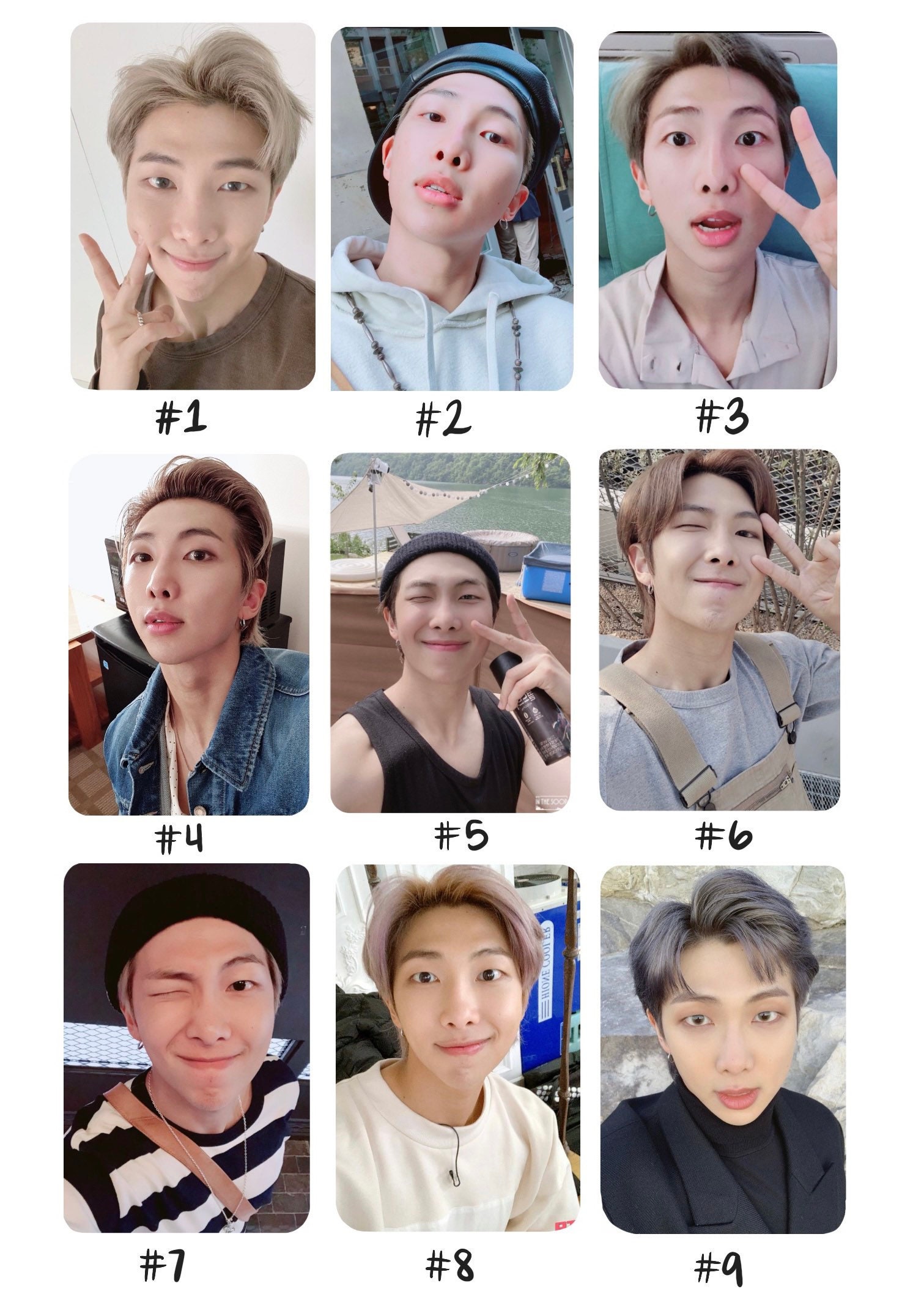 BTS Rm/namjoon Boyfriend/selca Style Photocards GLOSSY - Etsy