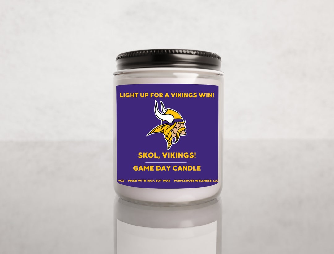 Light up for A Vikings Win Candle | Unique Gift Idea Minnesota Vikings ...