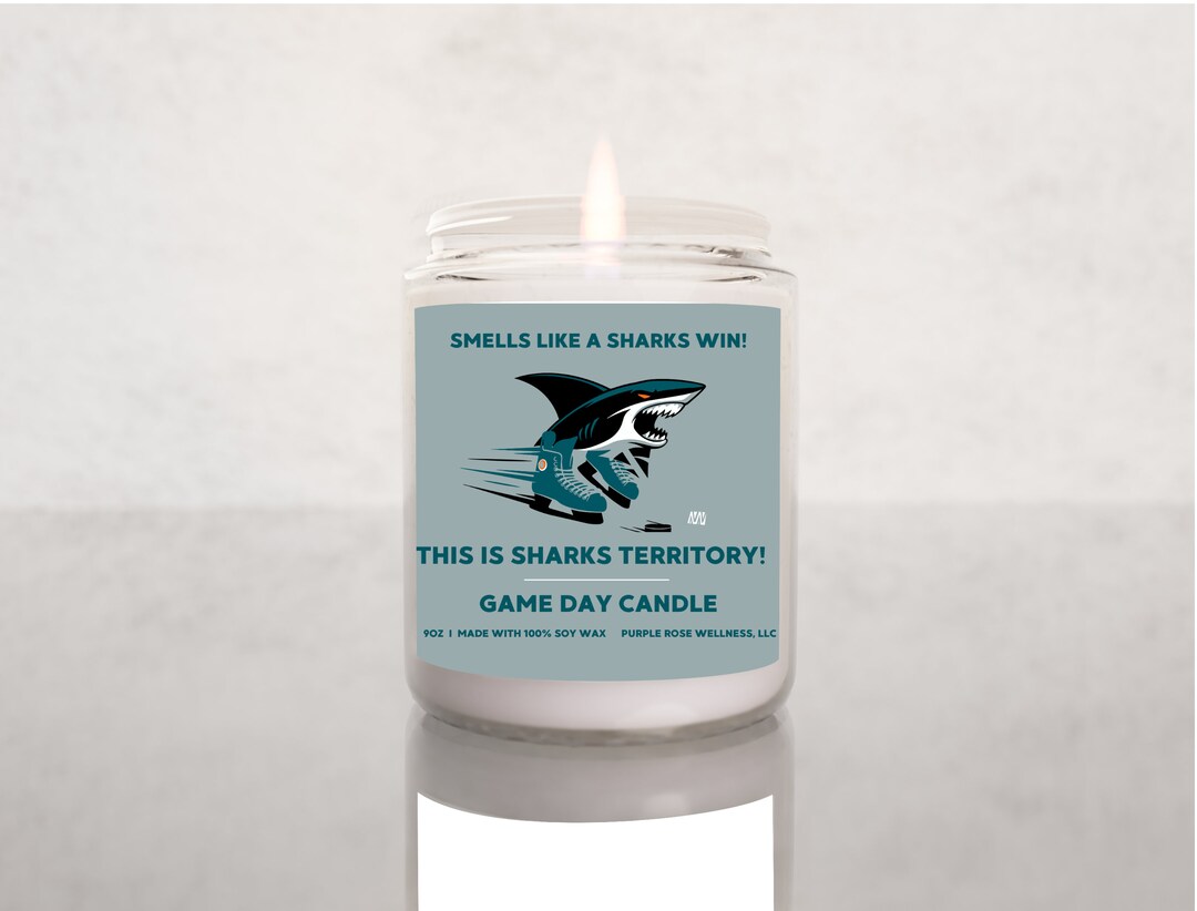 Smells Like A Sharks Win Candle | Unique Gift Idea | San Jose Sharks ...