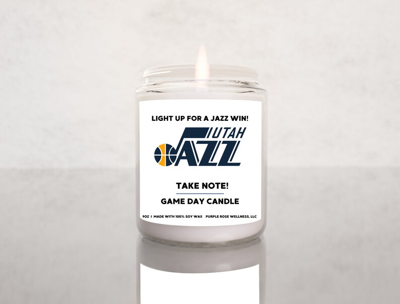 Light up for A Utah Jazz Win Candle, Unique Gift Idea, Jazz Gift Candle ...
