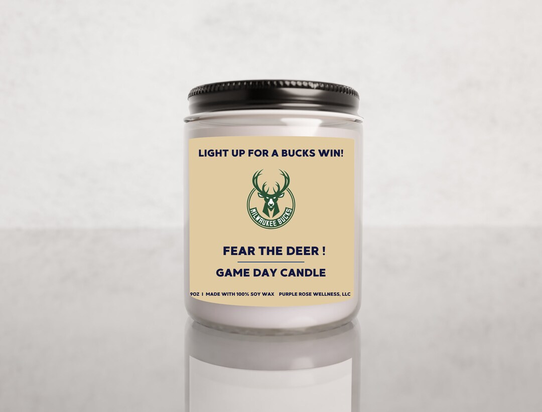 Light up for A Milwaukee Bucks Win Candle, Unique Gift Idea, Bucks Gift ...