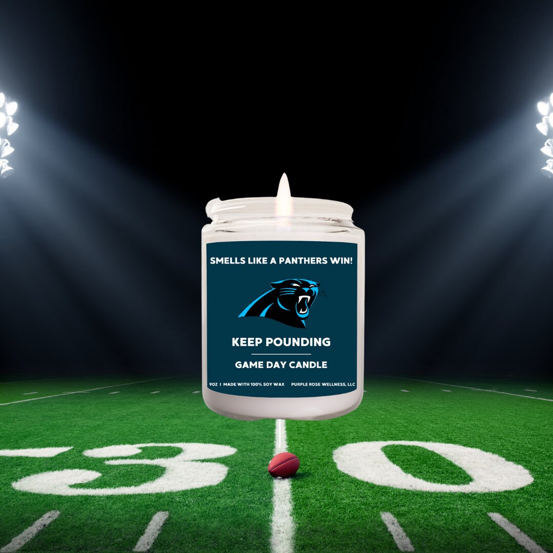 Smells Like A Panthers Win Candle | Unique Gift Idea | Carolina ...