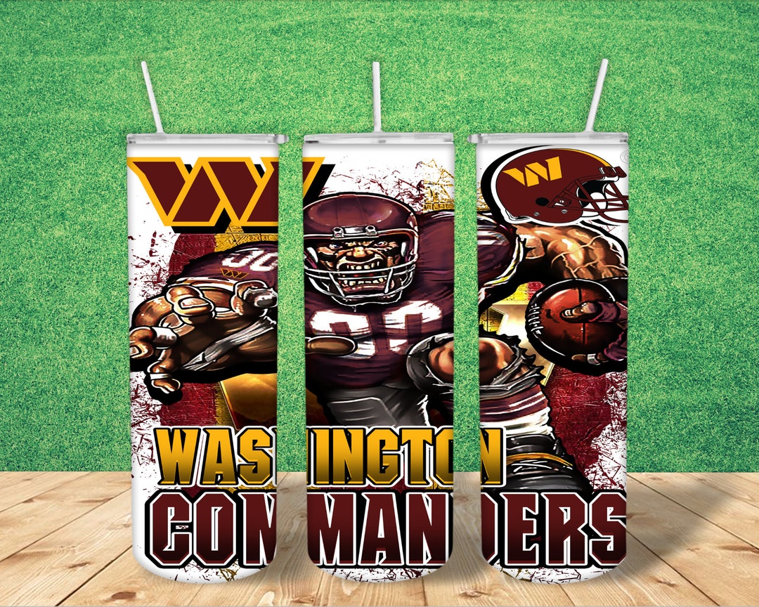 NFL Washington Commanders 20oz Skinny Tumbler I Sublimation Design I ...