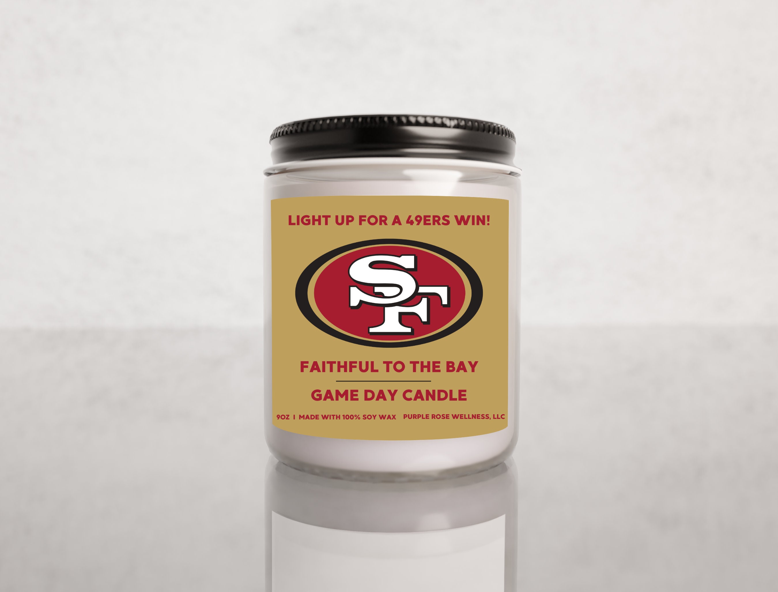 Light up for A 49ers Win Candle | Unique Gift Idea SF 49ers Gift Candle ...
