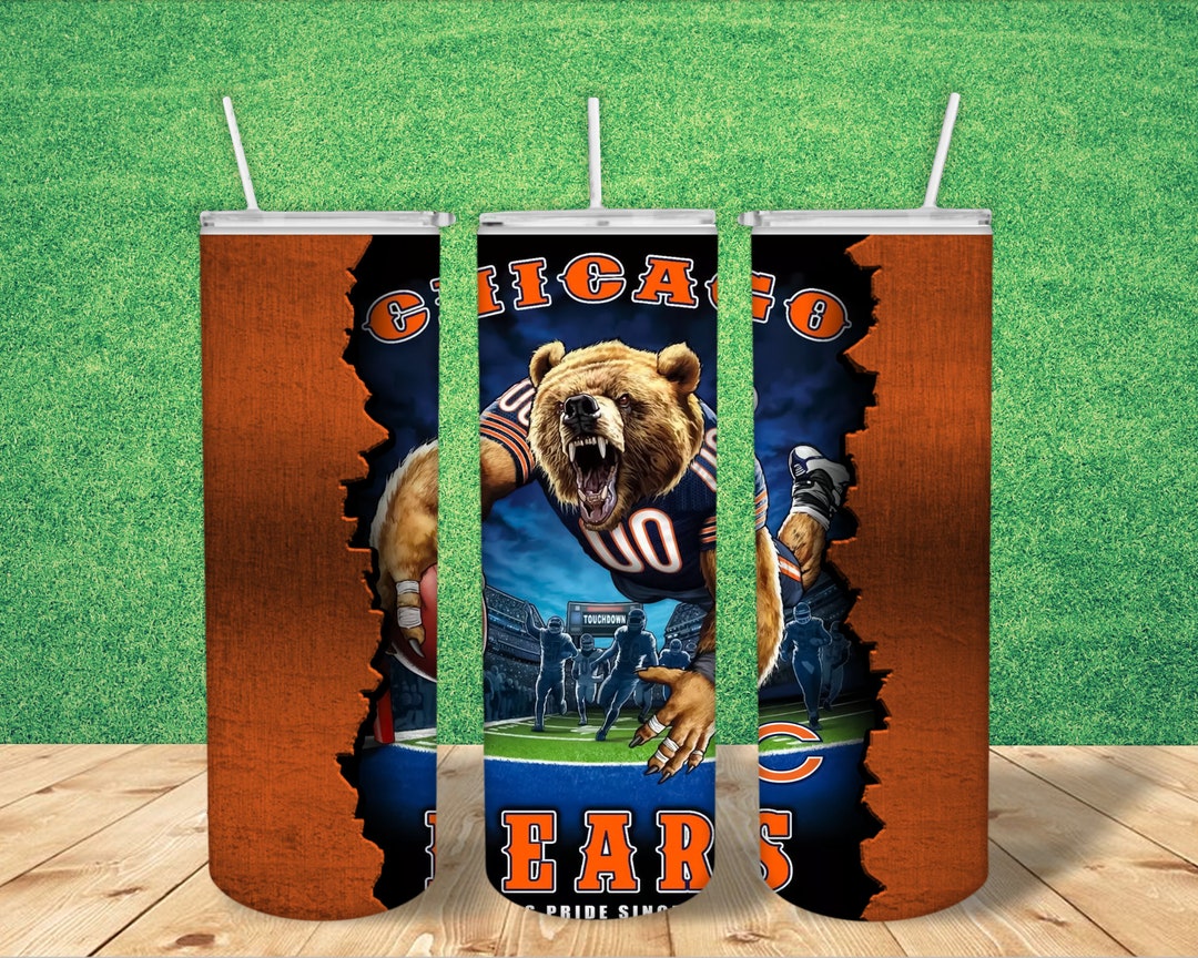 NFL Chicago Bears 20oz Skinny Tumbler I Sublimation Design I American ...