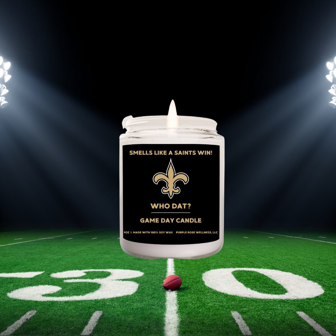 Smells Like A Saints Win Candle | Unique Gift Idea | New Orleans Saints ...