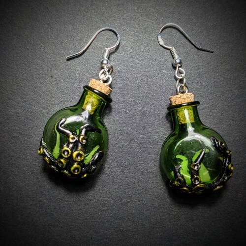 SI-671-RG / 2 Pcs Modern Tentacle Hook Ear Wires Artisan | Etsy