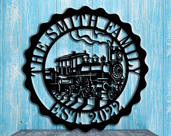 Metal Art Sculpture Train - Etsy