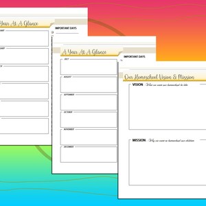 Homeschool Planner Printable Homeschool Digital Download Lessons ...