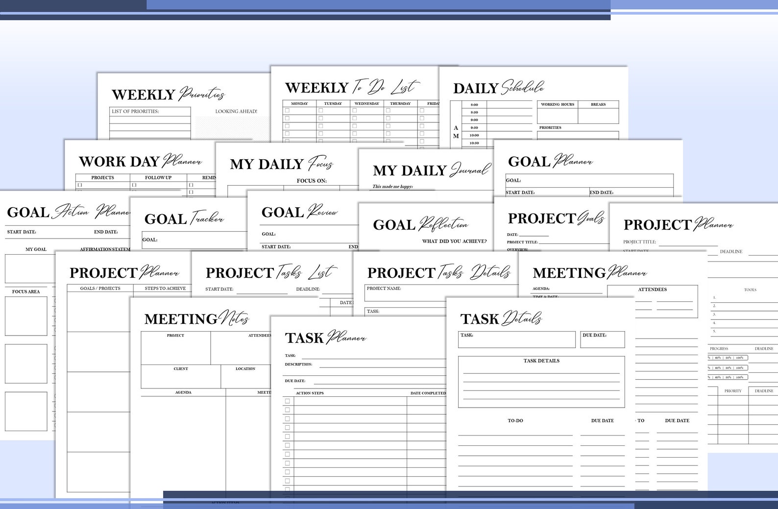 Work From Home Planner Printable Daily Work Planner Home - Etsy