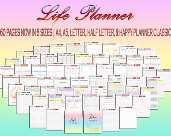 Life Planner Self Care Journal Printable Happiness Digital Download ...