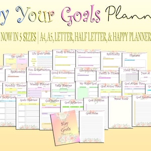 Goals Planner Printable Life Productivity Digital Download | Etsy