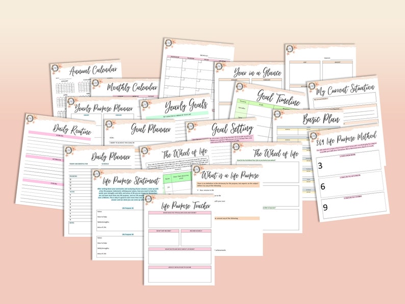 Life Purpose Planner Self Care Journal Live Life Purposefully - Etsy