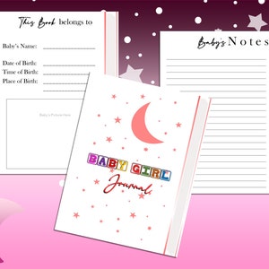 Baby Girl Planner Printable Digital Download Baby Book Memories Planner ...