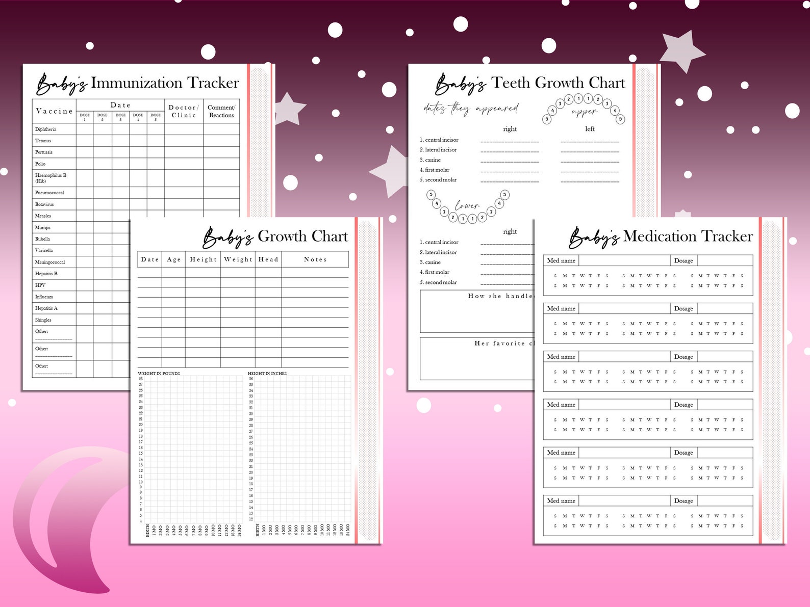 Baby Girl Planner Printable Digital Download Baby Book - Etsy