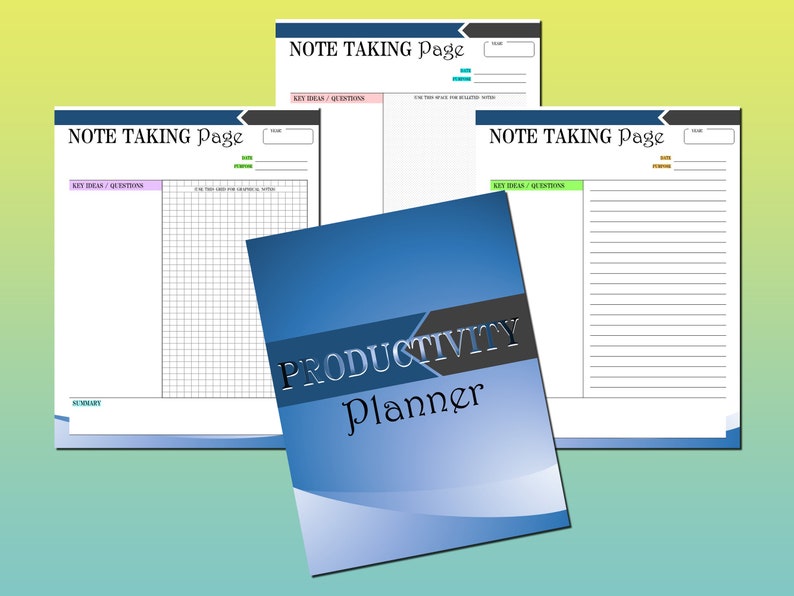 Productivity Planner Printable Daily Goal Tracker Digital - Etsy
