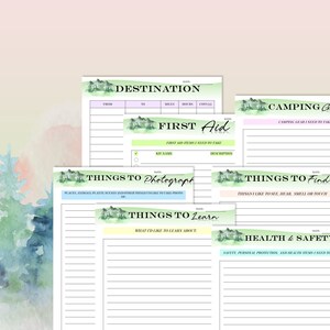 Camping Planner Travel Journal Vacation Girls Camp Boys Camp Summer ...