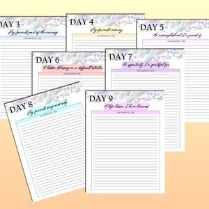 30 Day Gratitude Journal Printable Grateful Planner Mindfulness Digital ...