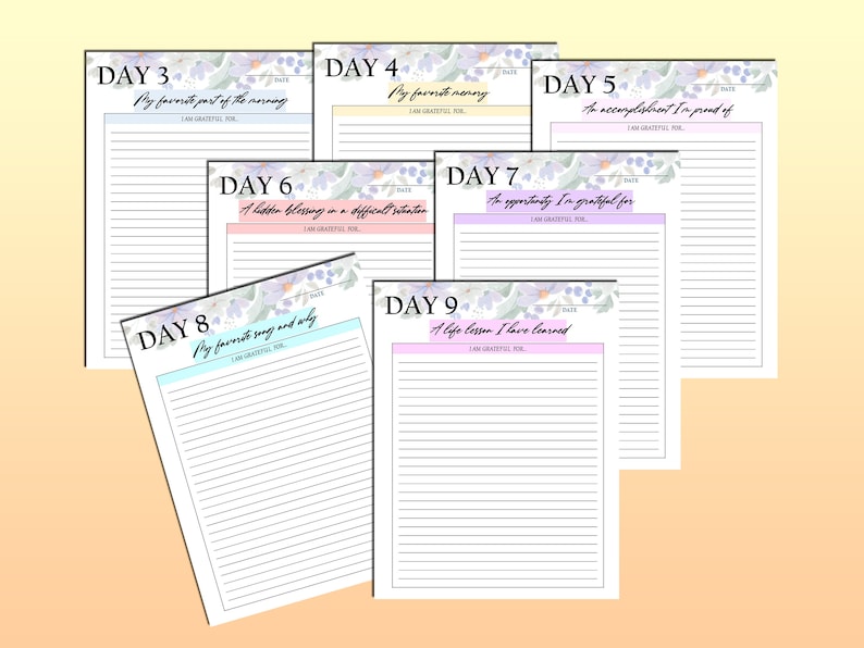30 Day Gratitude Journal Printable Grateful Planner | Etsy