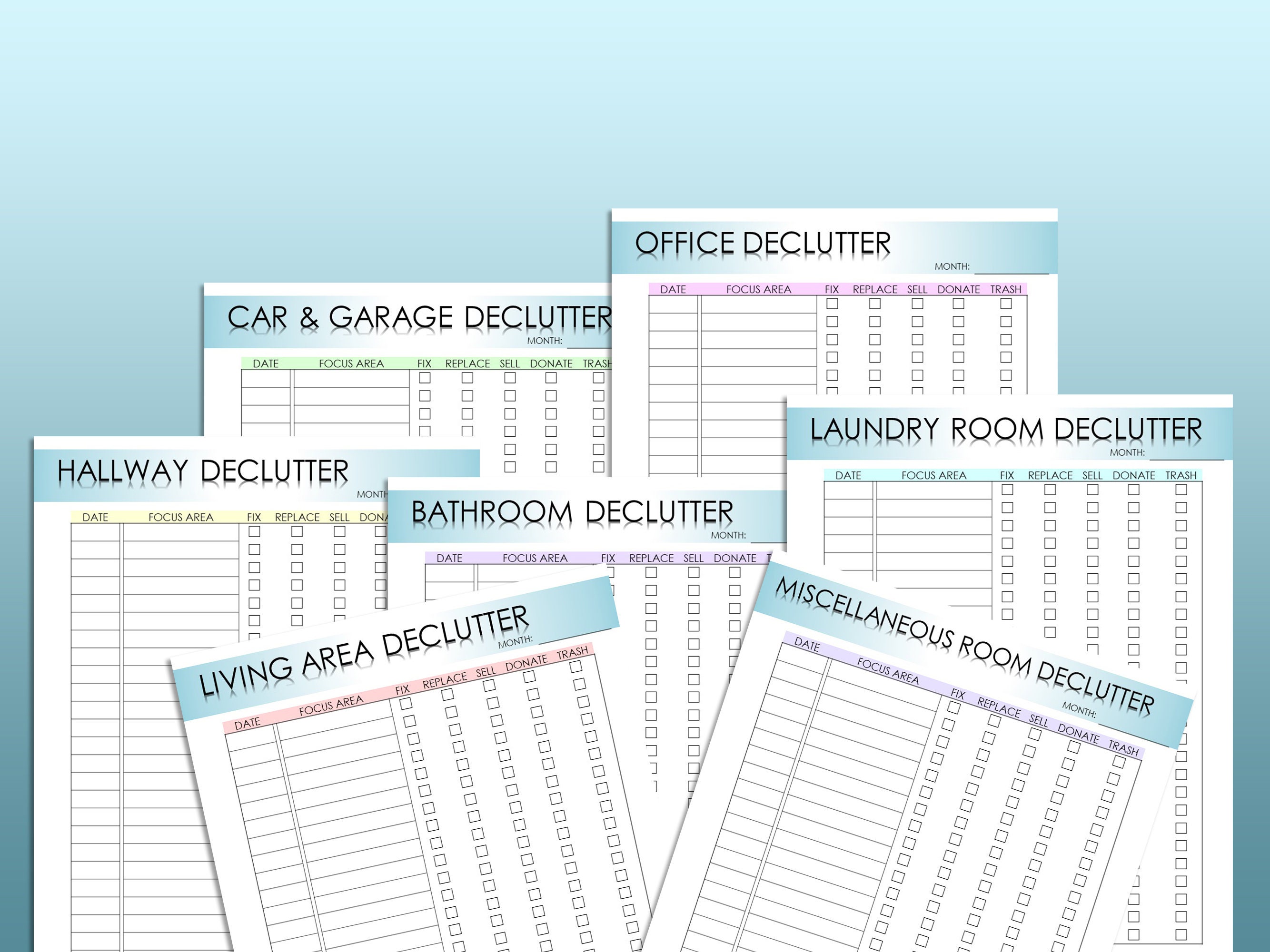 Declutter Planner Decluttering Printable Home Organizing - Etsy