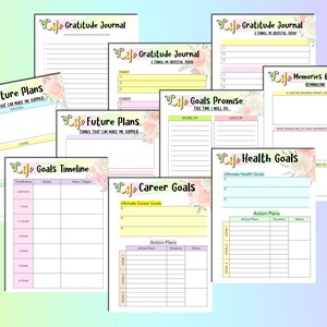 Life Planner Self Care Journal Printable Happiness Digital Download ...