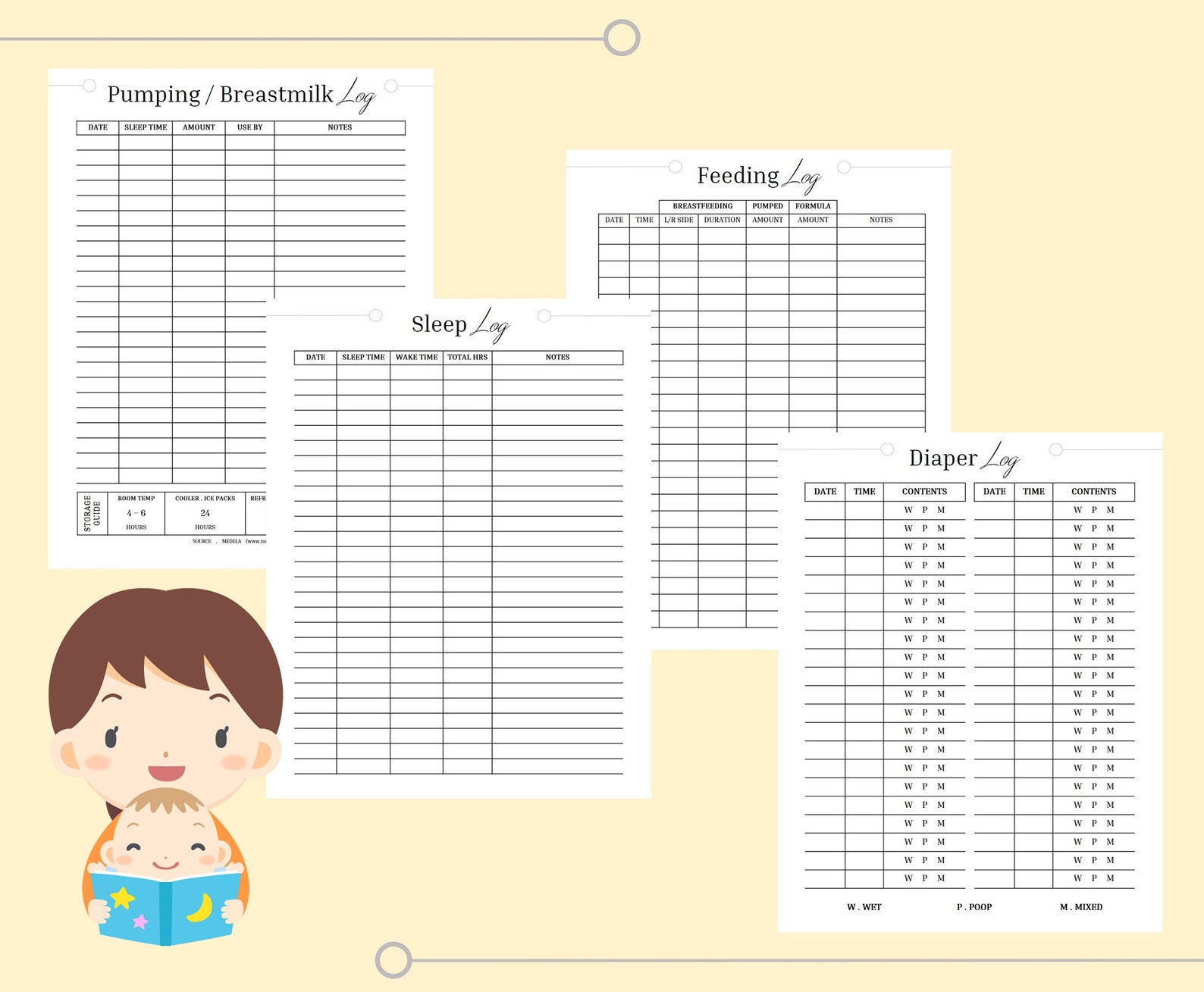 Newborn Baby Planner Digital Download Baby Book Memories - Etsy