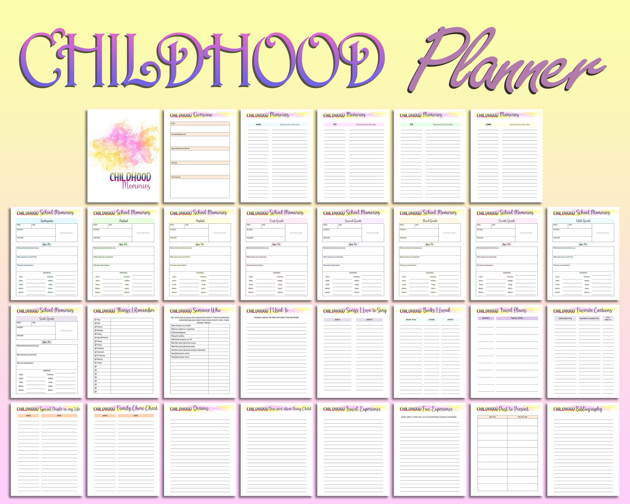 Childhood Memory Book Baby Shower Gift Keepsake Journal New - Etsy