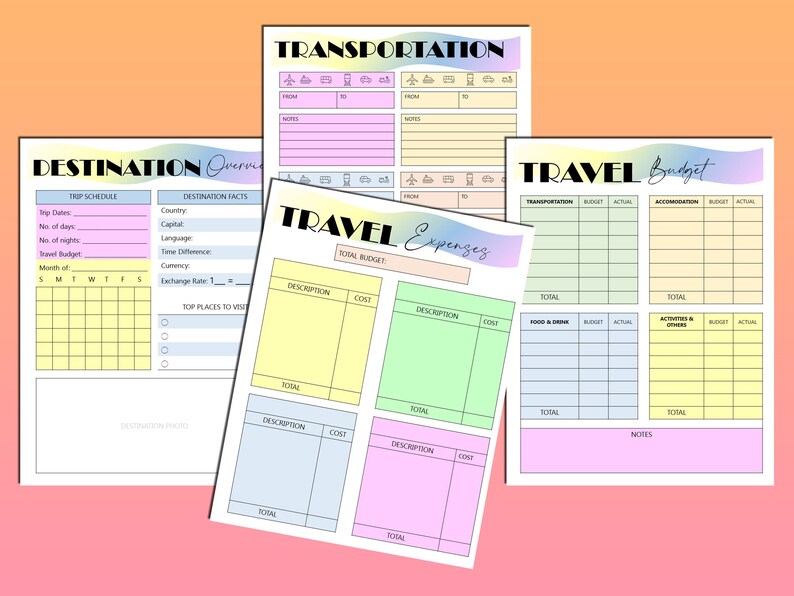Ultimate Travel Planner Vacation Journal Budget Itinerary Packing List ...